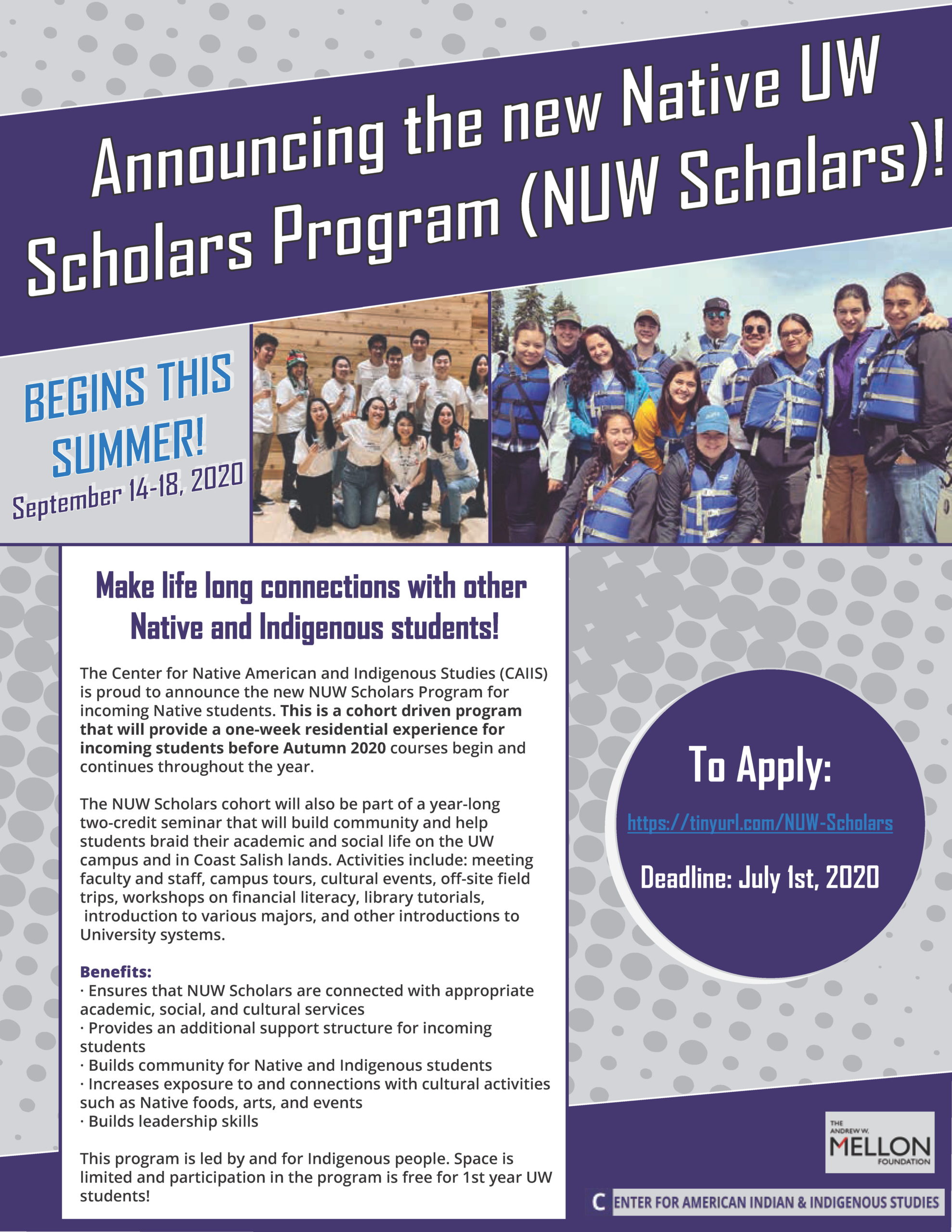 Announcing the new Native UW Scholars Program (NUW Scholars)! : Center ...